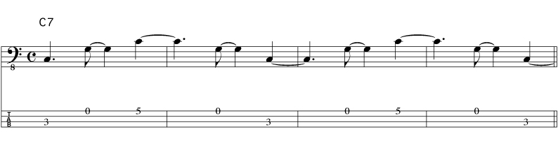 How to play a basic latin bass line on electric bass guitar | Playmontuno